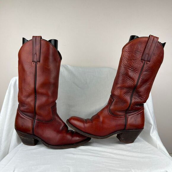 Frye | Shoes | Frye 2356 Vintage Brown Leather Western Boots Mens Size ...